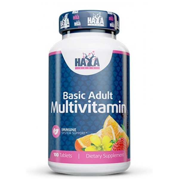 Универсальный комплекс витаминов и минералов, Haya Labs, Basic Adult Multivitamin - 100 таб ...